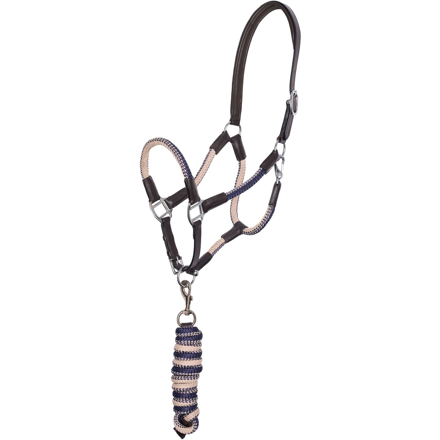 2022 HV Polo Franka Headcollar 1601093453 - Navy / Beige - Horse - Saddlery | The Drillshed